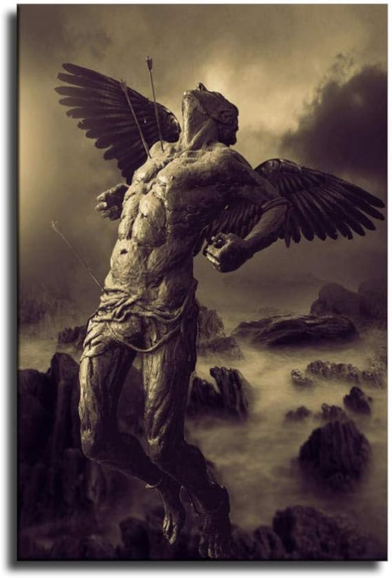 Póster de ángel caído en lienzo para decoración de dormitorio y familia ...