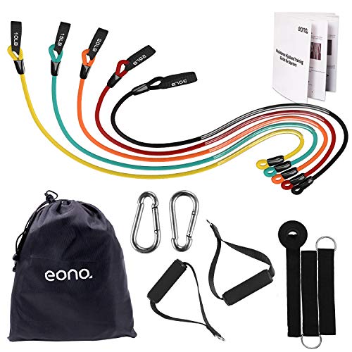 Eono by Amazon - ANTI-SNAP Exercise Resistance Bands Set Compact ...