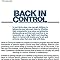 Back in Control: Bodenhamer, Gregory: 9780671761653: Amazon.com: Books