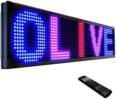 OLIVE LED Sign 3Color RBP, P20, 15"x40" IR Programmable Scrolling ...