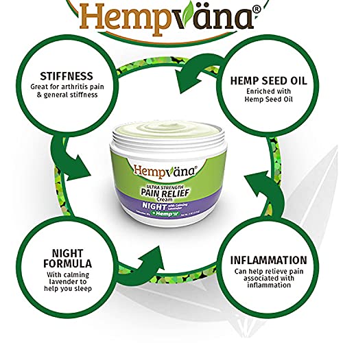 Hempvana As Seen On TV Night Pain Relief Cream with Calming Lavender ...
