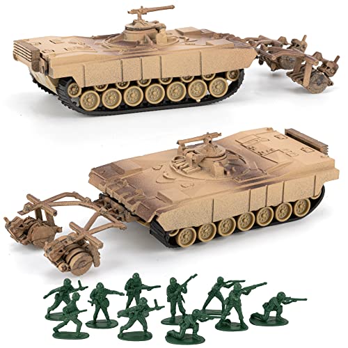 Gresdent WW2 Army Tank and Army Men Toys Playset,2 US M1 Panther Tank ...