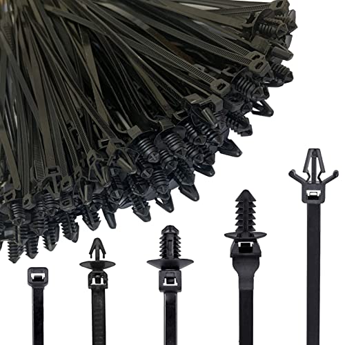 Zip Tie Clip GTSE 12 Inch Black Nylon Zip Ties 100 Pack 40lb Self ...