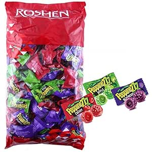 Amazon.com : Roshen PeppineZZZ Sour Hard Filled Candy 1Kg (2.2 Lbs ...