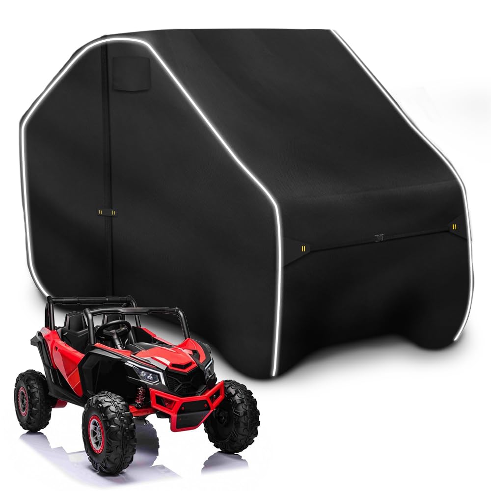 Zenicham Fade and Tear Resistant UTV Cover with Reflective Strips,600D ...