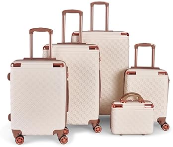 Limra Hardside Trolley Luggage Set of 5 Pieces - Beige/Gold price in ...