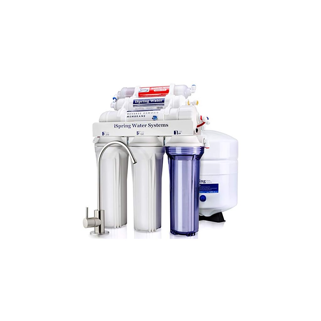 iSpring RCC7AK, NSF Certified 75 GPD, 6-Stage Reverse Osmosis System ...