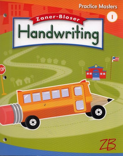 Zaner-bloser Handwriting Grade 1 Workbook Practice Masters ...