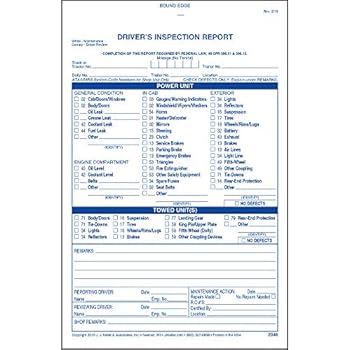 Amazon.com : Detailed Driver's Vehicle Inspection Report (DVIR) 50-Pk ...