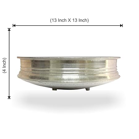 Buy Heribay Indalium Uruli for Healthy Cooking | Kadai (13 Inch Dia ...