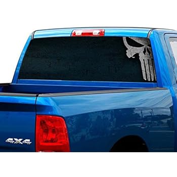 Amazon.com: The Punisher Skull Rear Window Graphic Decal Sticker Car ...
