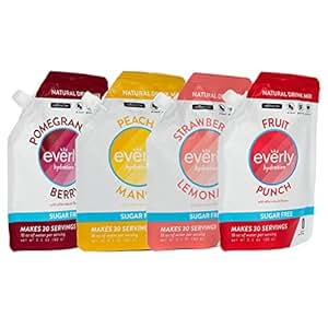 Amazon.com : Everly Hydration (Variety Pack - 4 Flavors, 4 Pouches ...