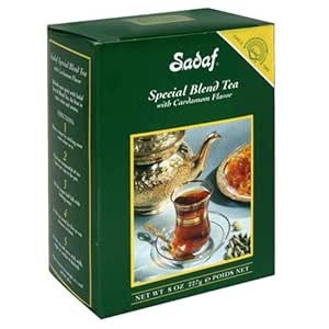 Amazon.com : Sadaf Special Blend Tea with Cardamom, 8-Ounce Boxes (Pack ...
