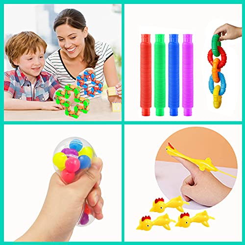 30 Pack Sensory Fidget Toys Set - Fun Fidget Packs with Pop Itt Fidget, Fidget Spinner, Giant ...