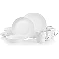 Amazon.com: Corelle Linen Weave Embossed 16-Piece Dinnerware Set ...