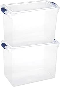 Amazon.com - Homz Heavy Duty Modular Clear Plastic Stackable Storage ...