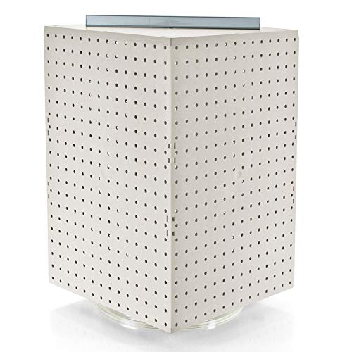 Azar Displays 701414-WHT Rotating Display Stand - 4-Sided Display Racks ...