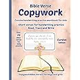 Bible Verse Copywork - Cursive handwriting practice workbook for kids ...