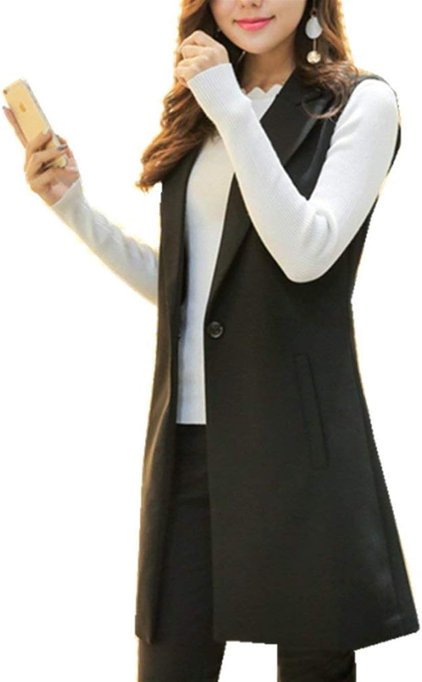 Mantel Damen Lang Elegante Vest Bekleidung Normallacks Festlich Weste ...