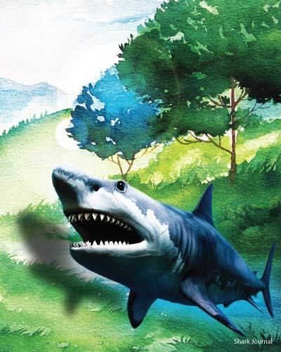 Shark Journal: Blank and Lined Shark in Woods Theme Journal for ...