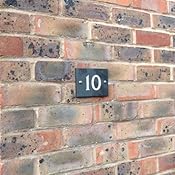Engraved Slate House number sign - 1 to 99 (select your number here ...