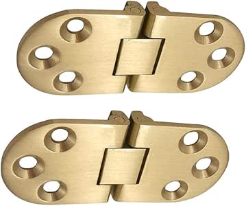 Cabinet Hinges 2 Pcs Folding Hinges 180 Degree Flap Solid Brass Thicken ...