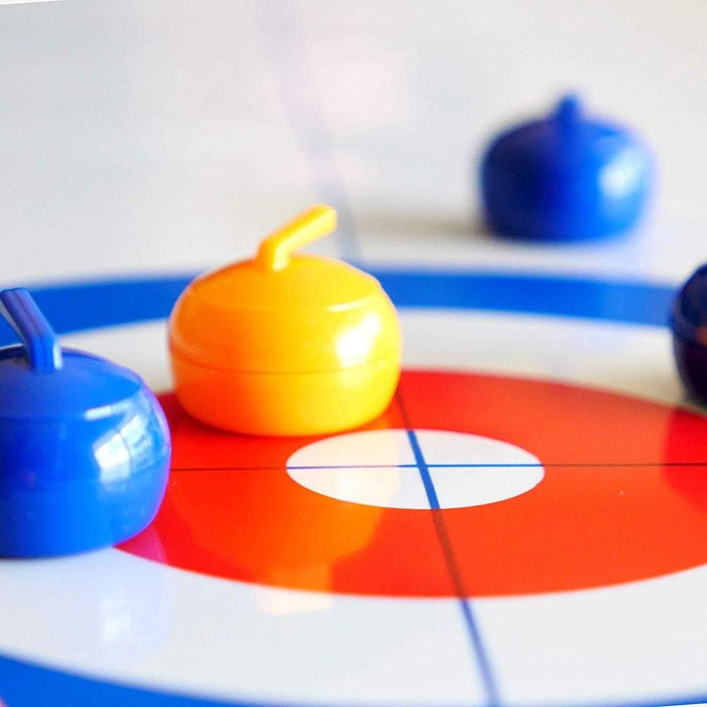 Jeu de curling sur table - PIMPIMSKY - Ensemble de 8 pots bleus et ...
