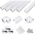Amazon.com: LyPrem 16.5Ft Mini Split Line Set Cover 4" PVC Line Cover Kit for Mini Split and ...