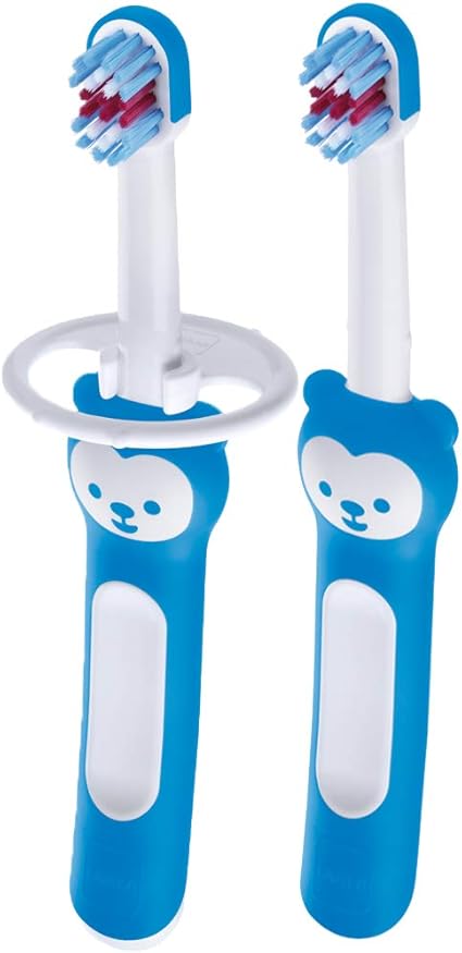 MAM Baby's Brush Pack of 2, Baby Toothbrushes With Safety Shields ...