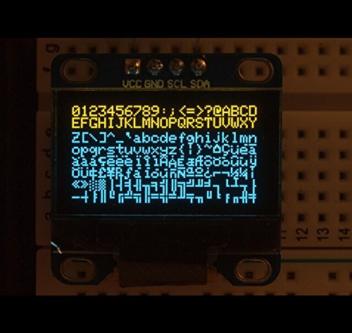 096 Inch Yellow And Blue I2c Iic Serial 128x64 Oled Display Module For Arduino Pricepulse