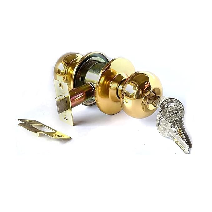 BTL Cylindrical Latch Door Lock Tubular with 3 Computer Brass Keys ...