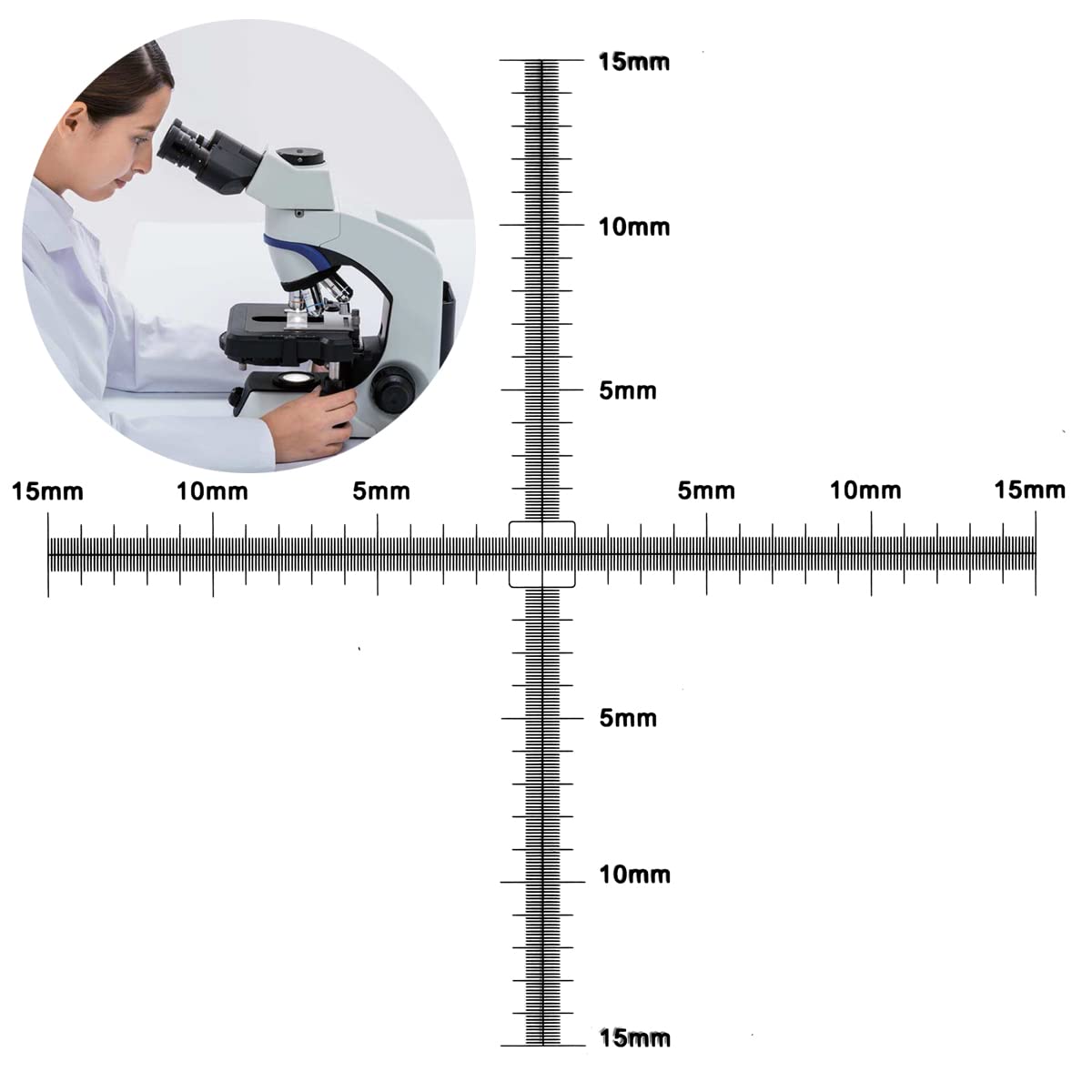 Mua 0.1mm Calibration Slide for Microscope,Cross Micrometer for ...