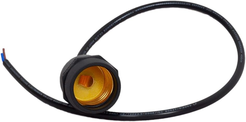 E26 base Hanging Sockets,TWDRTDD Dropped Black Rubber Weatherproof Cord ...