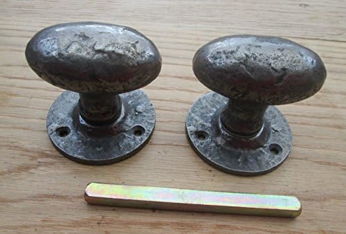 IRONMONGERY WORLD® CAST Iron Heavy Vintage Old English Style MORTICE Lever Door KNOBS Handles ...