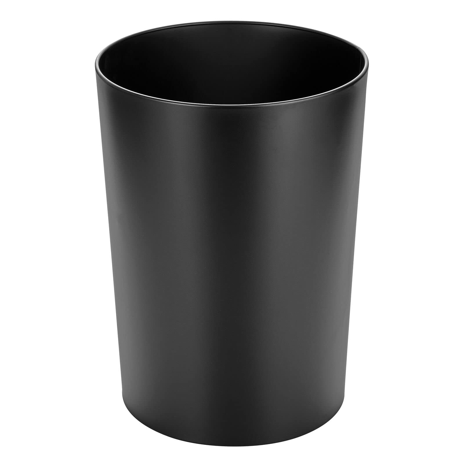 mDesign Stainless Steel Round Metal Trash Can, Small 4 Gallon ...