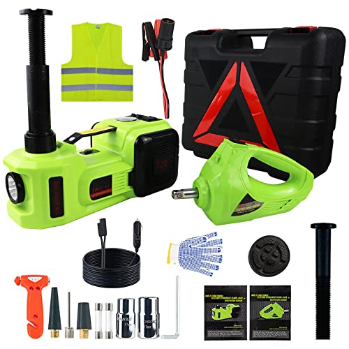 Simtamy Electric Car Jack Kit 5T Hydraulic Jack with Electric Impact ...