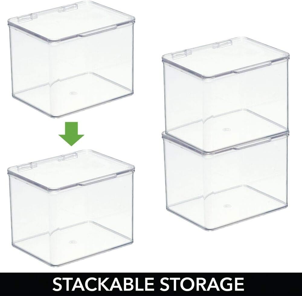 mDesign Children’s Toy Box – Small Stackable Storage Container with ...