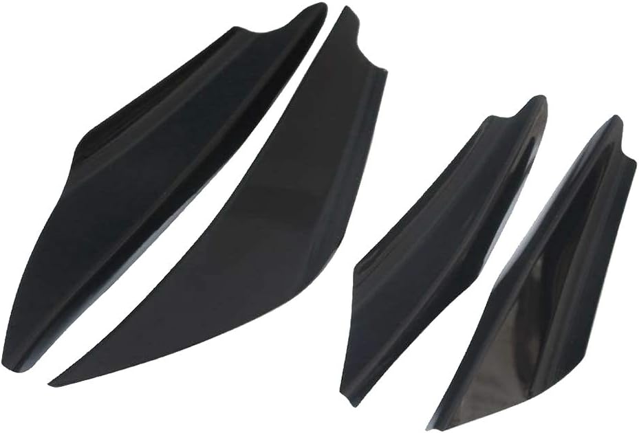 Ulofpc 4PCS Front Bumper Spoiler Side Duck Splitter Fins Car Universal ...