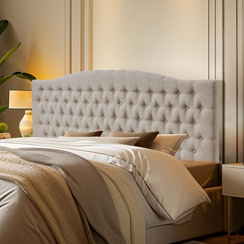 Furpopup Linen Upholstered Headboard King/Cal King Size Latest Model ...
