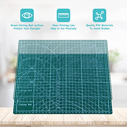 Self Healing Cutting Mat with Craft Knife Set, Aocoswei 9" x 12 ...