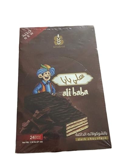 Ali baba wafers,dark chocolate,palestine origin,1.32 lb(21oz) 1 pack ...