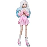 Amazon.com: EVA BJD 1/3 SD Doll 24" Ball Jointed BJD Doll Anime Style ...