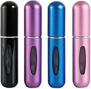 Amazon.com: 4Pcs Portable Mini Perfume Bottles, Refillable Perfume ...