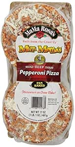 Amazon.com: MaMa Rosa's, Mini Deep Dish Pepperoni Pizza, 17 oz (Frozen ...
