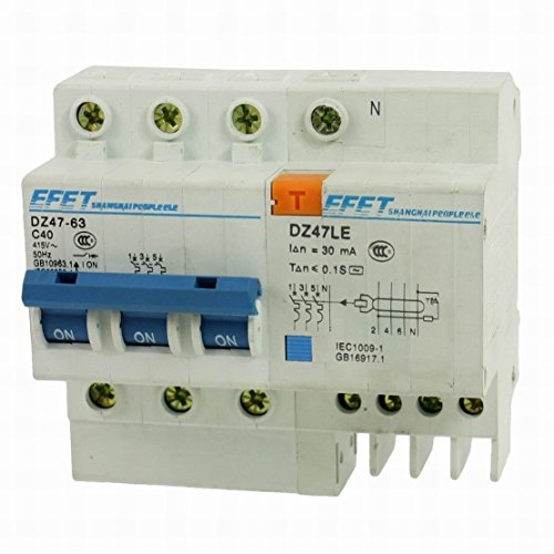 Buy Ucland DZ47-63 3 Pole 40A Mini + DZ47LE Earth Leakage Circuit Breaker Online at desertcartINDIA