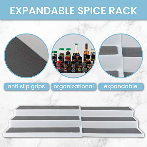 Homeries Expandable 3-Tier Spice Rack Modern Design Waterproof and Non ...