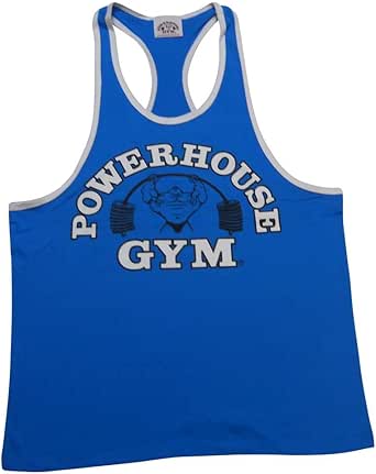 Amazon.com: Powerhouse Gym Ringer Tank Top-Blue/White-XXL : Clothing ...