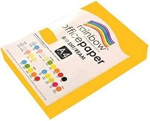Rainbow A4 80Gsm Office Paper 500 Sheets, Gold : Amazon.com.au: Home