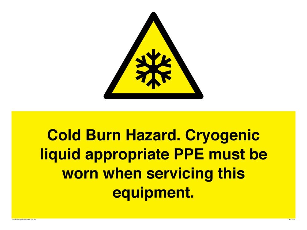 Cold Burn Hazard. Cryogenic liquid appropriate PPE must be worn when ...