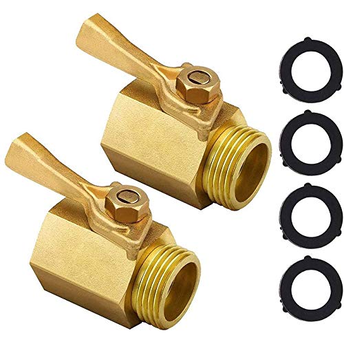 Buy momok Heavy Duty 3/4 Inch Brass Shut Off Valve Garden Hose Shut Off ...